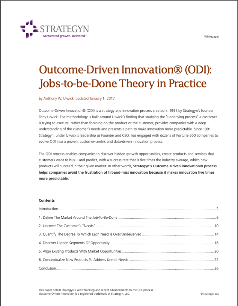 What Is Outcome Driven Innovation (ODI) - Strategyn