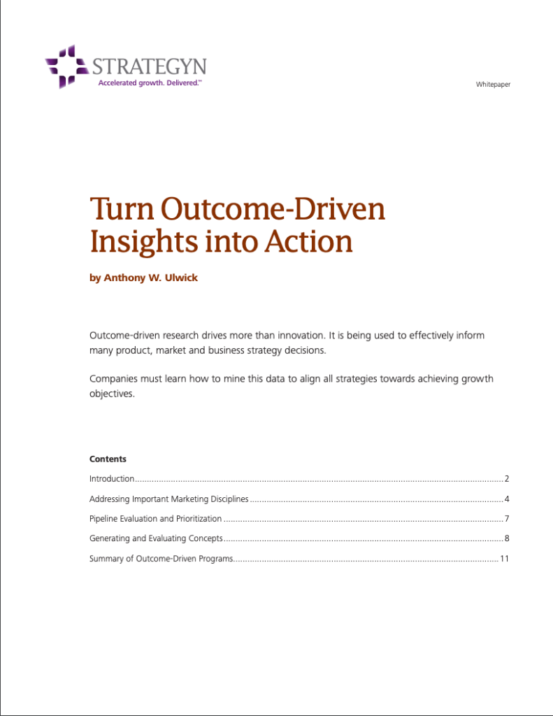 Turn Outcome-Driven Insights into Action | Strategyn